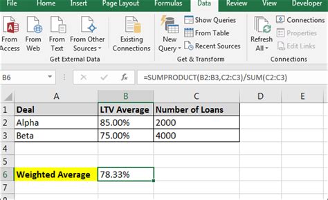 litigation support tip of the night weighted average excel formula
