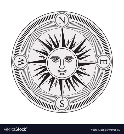 Compass Design Royalty Free Vector Image Vectorstock