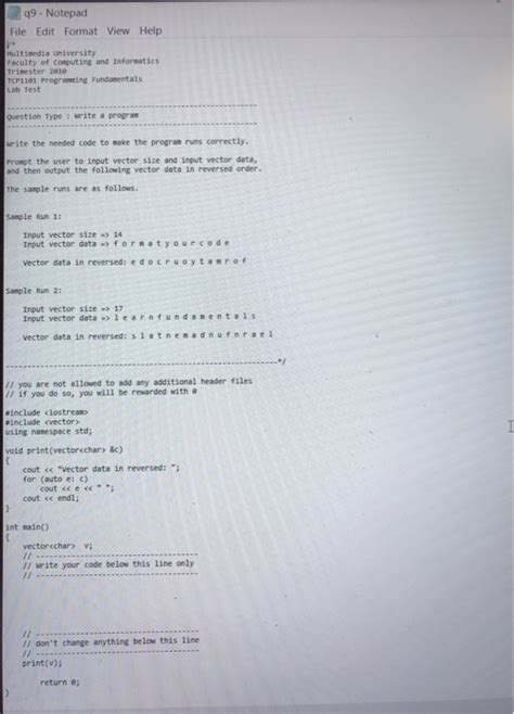 Solved 99 Notepad File Edit Format View Help Multimedia