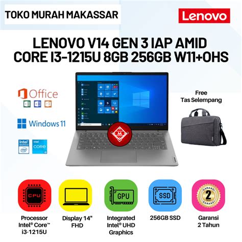 Jual Lenovo V Gen Iap Amid Core I U Gb Gb W Ohs Shopee Indonesia