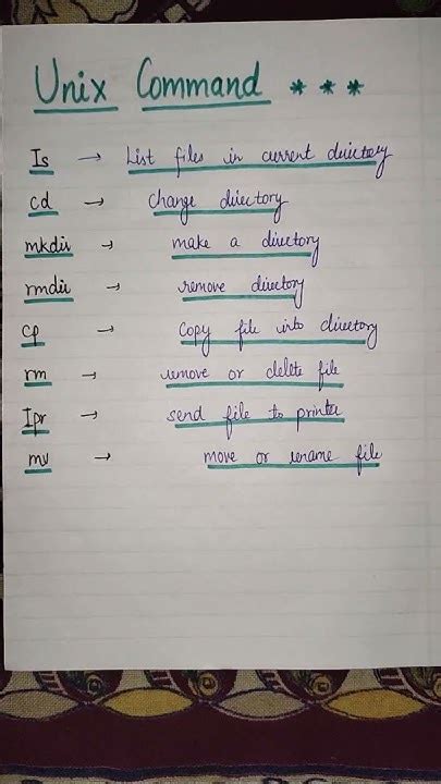 Basic Unix Commands Os Youtube