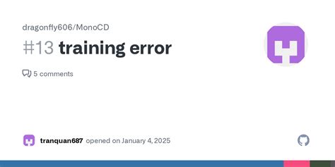 Training Error · Issue 13 · Dragonfly606 Monocd · Github