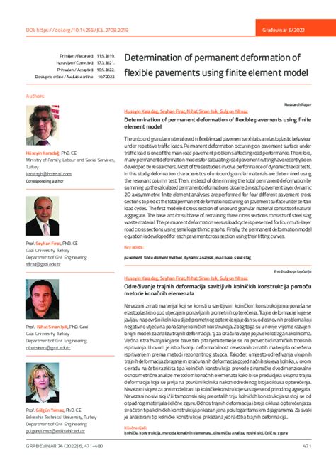 Pdf Determination Of Permanent Deformation Of Flexible Pavements