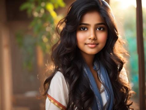 Hermoso Retrato De Ni A Asi Tica Foto Premium