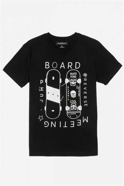 Remera M C Con Estampa Skate Negro Otherside