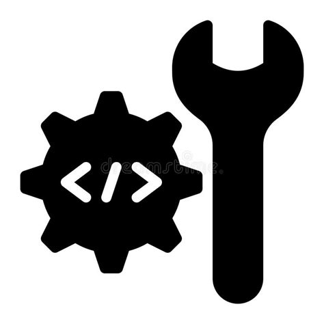 Development Tools, Tools, Programming Tools Glyph Solid Icon Stock Vector - Illustration of ...