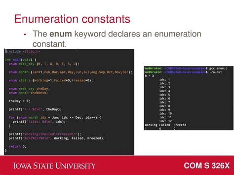Com S 326x Deep C Programming For The 21st Century Prof Rozier Ppt