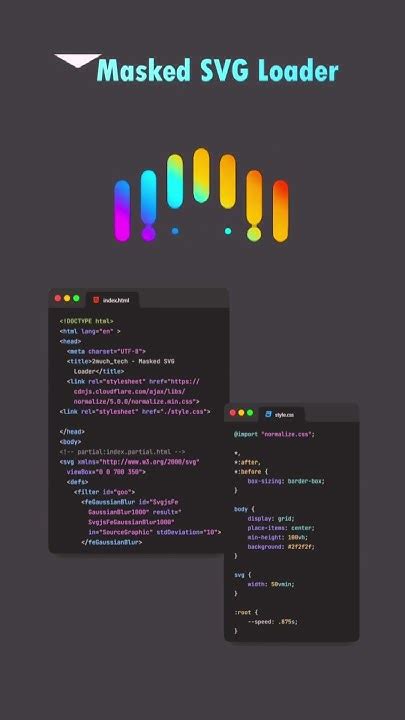 🎭 Create A Masked Svg Loader With Html And Css Quick And Easy Tutorial 💻 Shorts Short Html