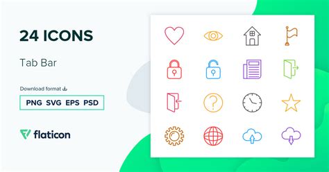 Tab Bar Icon Pack Color Outline 24 Svg Icons