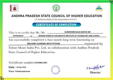 Machine Learning With Python Gundumogula Kavya Sri Pdf