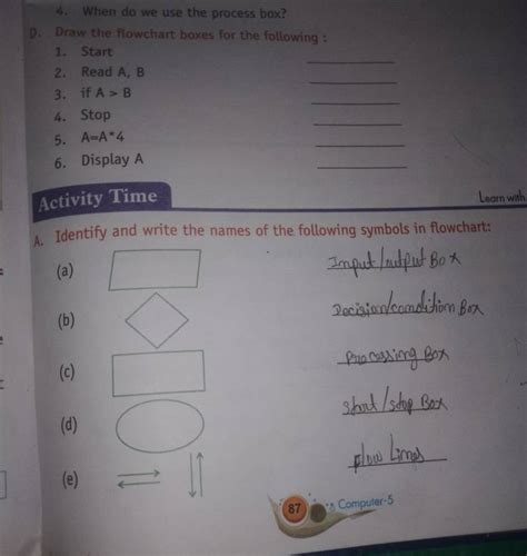 Draw The Flowchart Boxes For The Following Filo