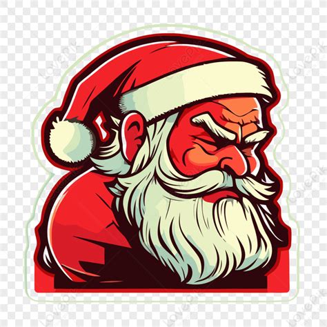 산타 클로스 얼굴 스티커 일러스트 벡터로스트상표 Png 일러스트 무료 다운로드 Lovepik