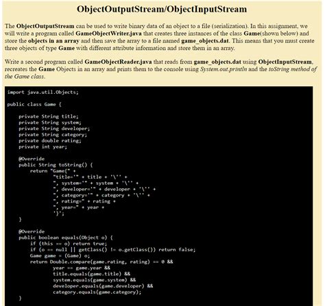 Solved Objectoutputstreamobjectinputstream The