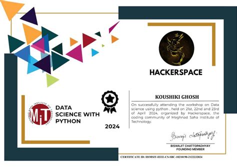 Koushiki Ghosh On Linkedin Datascience Python Hackerspace Msit