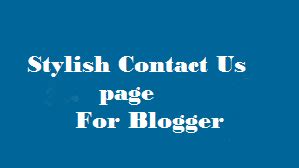 Latest Stylish Contact Forms For Blogger Blogging Pashion