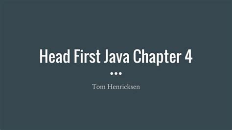 head first java chapter 3 ppt