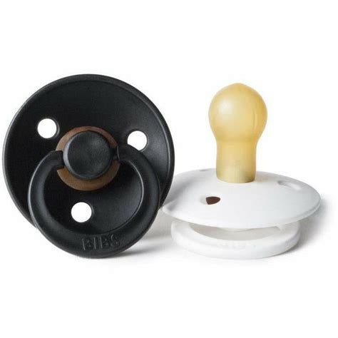 Bibs Usa Natural Rubber Pacifier 2 Pack Black And White The Natural
