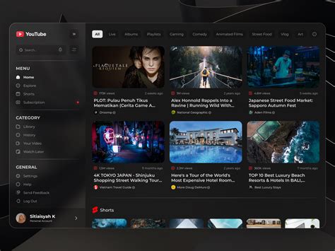 Glassmorphism Youtube Concept By Siti Aisyah Kusma Hadi Khairunnisa On Dribbble
