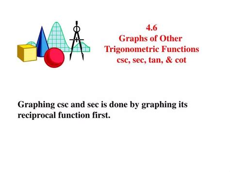 PPT Graphs Of Other Trigonometric Functions Csc Sec Tan Cot PowerPoint Presentation