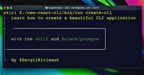 learn how to create a beautiful cli application with the oclif and