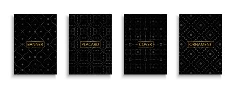 어두운 우아한 점선 커버 템플릿 배경 플래 카드 브로셔 배너 전단지 잡지 세트 블랙 럭셔리 장식 포스터 카드 등 검정색 배경에 대한 스톡 벡터 아트 및 기타 이미지 Istock