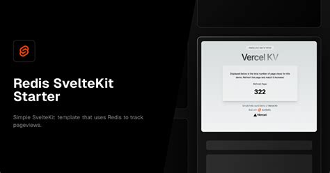 Redis Sveltekit Starter