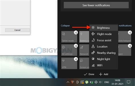 How To Add Brightness Slider In Notification Center Windows