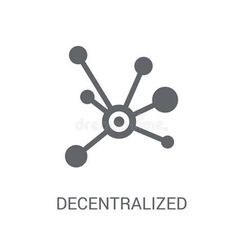 Decentralization Vector Icon Logo On White Stock Vector Illustration