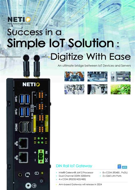 Industrial Din Rail Iot Gateway Netio Technologies