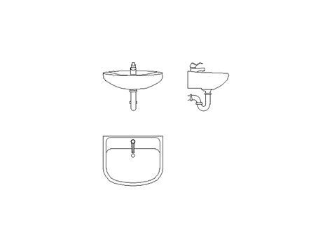 Basin Type Free CAD Blocks In DWG File Format