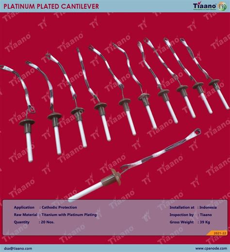 Platinized Titanium Heater Probe Anode For Cathodic Protection Iccp At