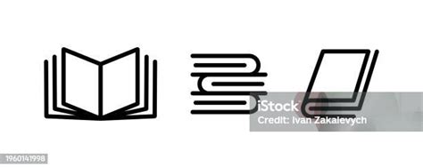 책 아이콘 세트입니다 편집 가능한 획 벡터 일러스트 레이 션 디자인 책장에 대한 스톡 벡터 아트 및 기타 이미지 책장 교과서 교육 Istock