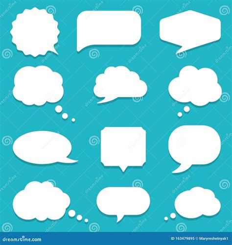 Set Of Speech Bubble Textbox Cloud Of Chat For Comment Post Comic