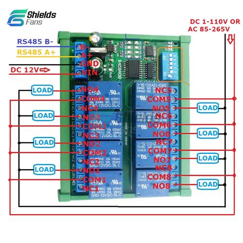 Dc V Ch Rs Relay Module Modbus Rtu Plc Ubuy India