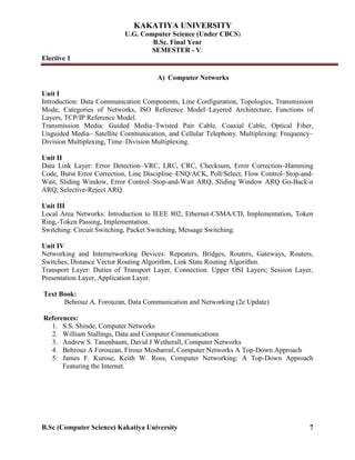 360 B Sc Cs Semester V Ku PDF