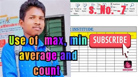 7 How To Find The Minimum Maximum Average And Count In Ms Excel
