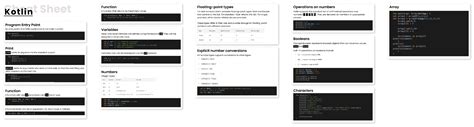 Kotlin Cheatsheet Figma