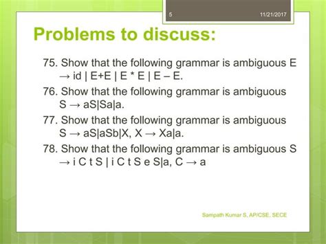 25 Ambiguity In Context Free Grammars Pptx