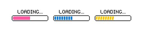 Premium Vector Pixel Art 8bit Loading Bar Concept Loading Or