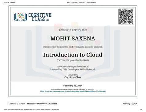 mohit saxena on linkedin cloudcomputing ibm learningjourney