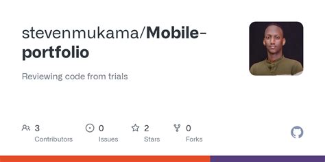 GitHub Stevenmukama Mobile Portfolio Reviewing Code From Trials
