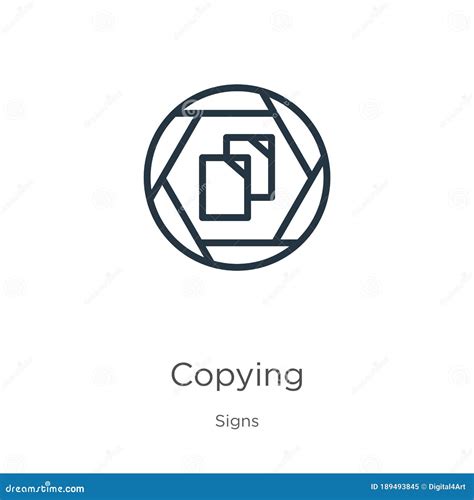 copying icon thin linear copying outline icon isolated on white
