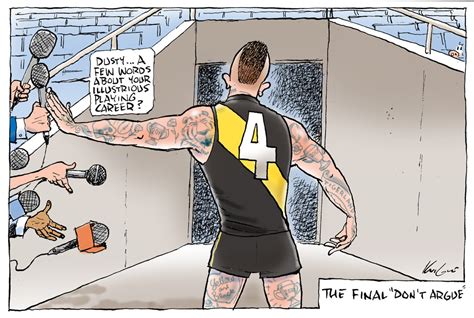 Dustin Martin Retires Sports Cartoon Knight Cartoons