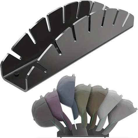 1pc 아크릴 모자 정리 랙 매립형 야구 모자 디스플레이 태양 모자 보관 홀더 가정용 침실 욕실 사무실 책상 Temu