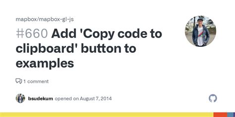 Add Copy Code To Clipboard Button To Examples Issue Mapbox Mapbox Gl Js GitHub