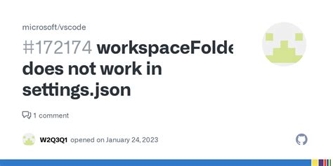 workspacefolder does not work in settings json · issue 172174