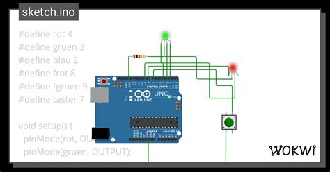 Ampel Eine LED Wokwi ESP STM Arduino Simulator