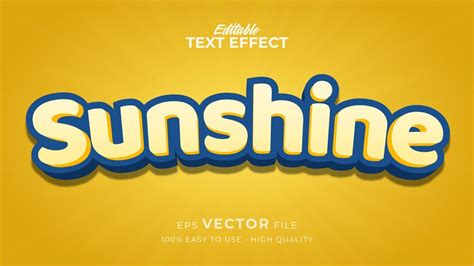 Premium Vector Editable Text Style Effect Yellow Sunshine Text Style Theme Premium Vector Editable Text Style Effect Yellow Sunshine Text Style Theme