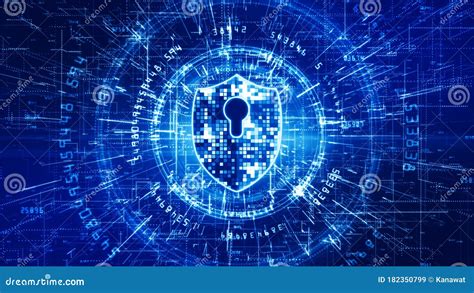 Hud And Shield Icon Of Cyber Security Digital Data Network Protection High Speed Connection