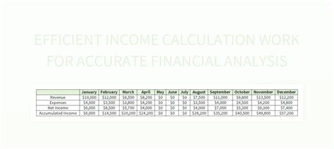 Free Income Calculation Templates For Google Sheets And Microsoft Excel Slidesdocs